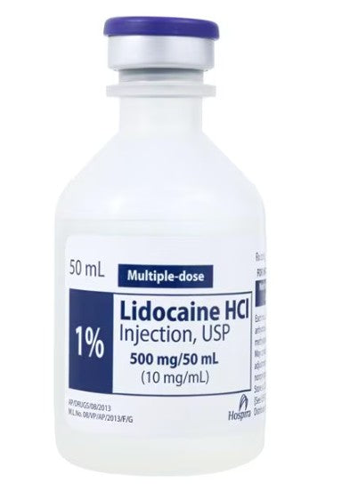 Lidocaine HCI Inj 1% MDV 50mL- Pfizer – My Medical Supply Company