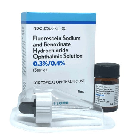 Fluorescein Sodium Benoxinate HCL Ophthalmic Solution 0.3%/0.4%, 5mL ...