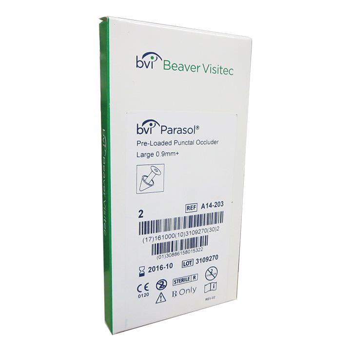 Parasol Pre-Loaded Sterile Punctal Occluder, Large 0.9mm+, 2/bx - BVI ...