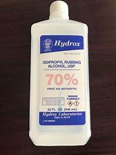 Isopropyl Alcohol 70% 32fl oz (Rubbing Alcohol) - Hydrox Laboratories ...