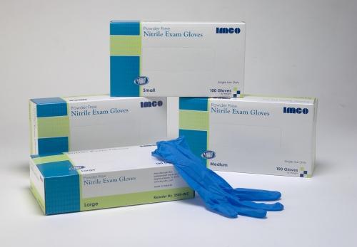 Nitrile Exam Gloves, PF, Large, 100pr/box - IMCO – My Medical Supply ...